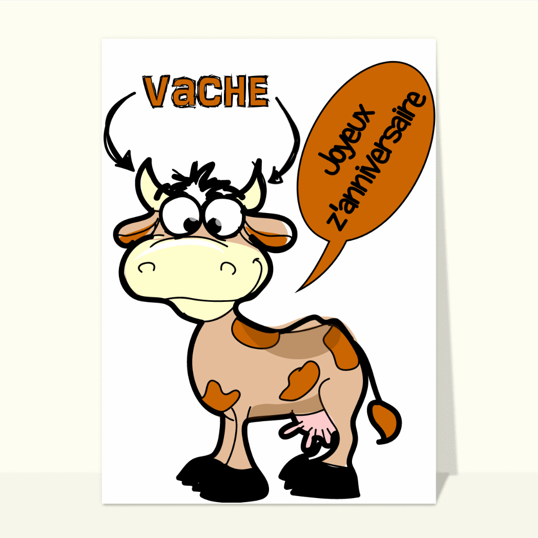 La vache rigolote fête son anniversaire - envoi rapide
