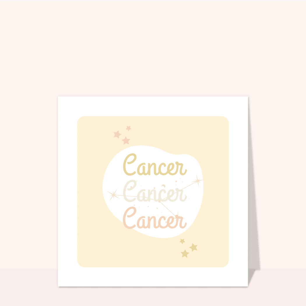 Cancer : Célébration étoilée et joyeuse - envoi rapide