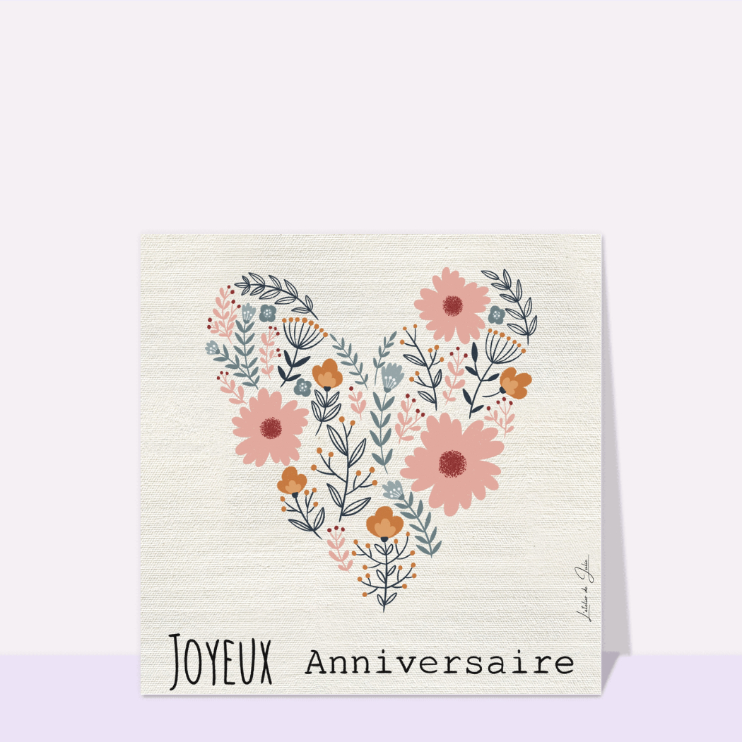 Carte Anniversaire Coeur Personnalisé – TZXPTR