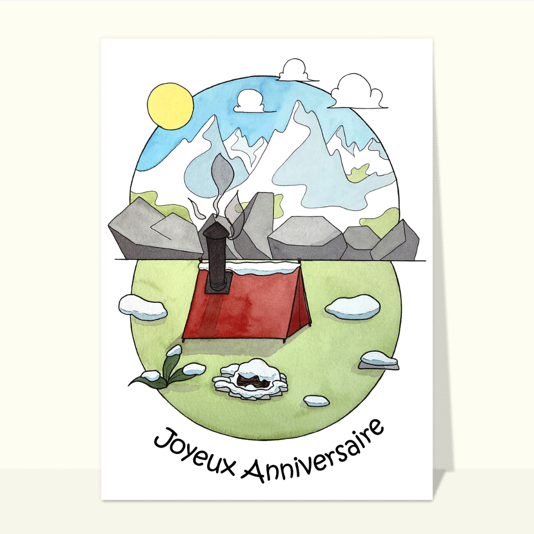 Montagne et nature pour tes 30 ans - Carte anniversaire 30 ans
