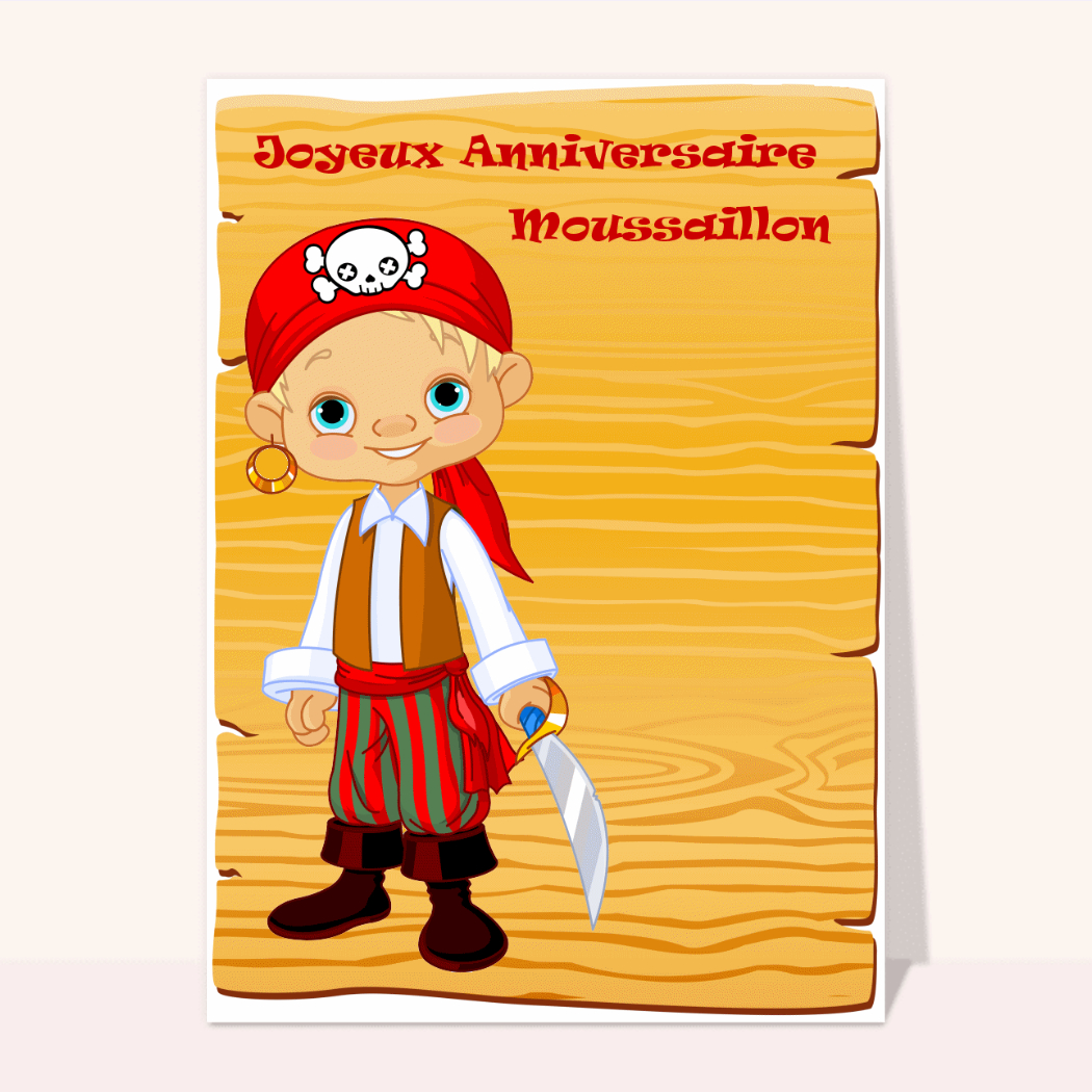 Aventure de pirate pour un joyeux anniversaire - envoi rapide