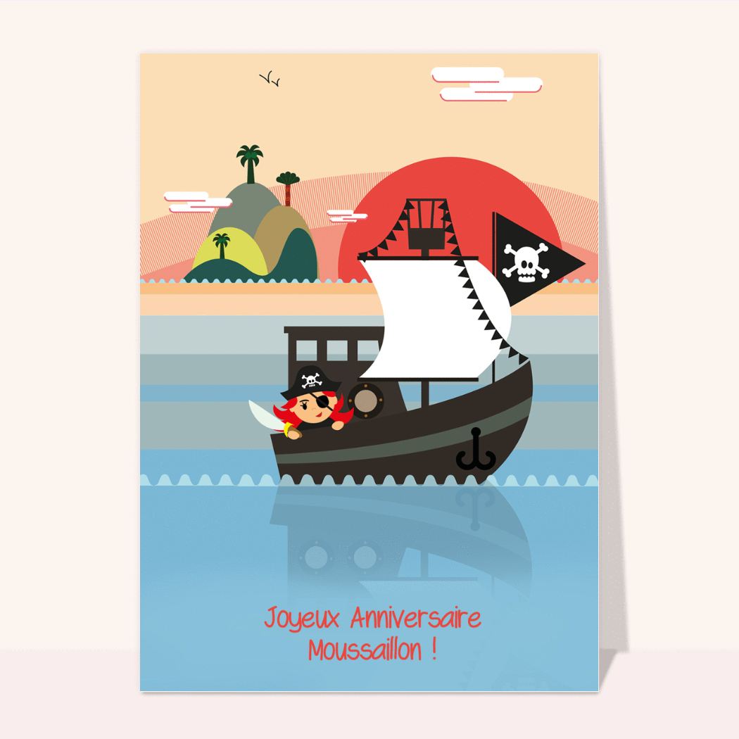 Aventure pirate pour un joyeux anniversaire - envoi rapide