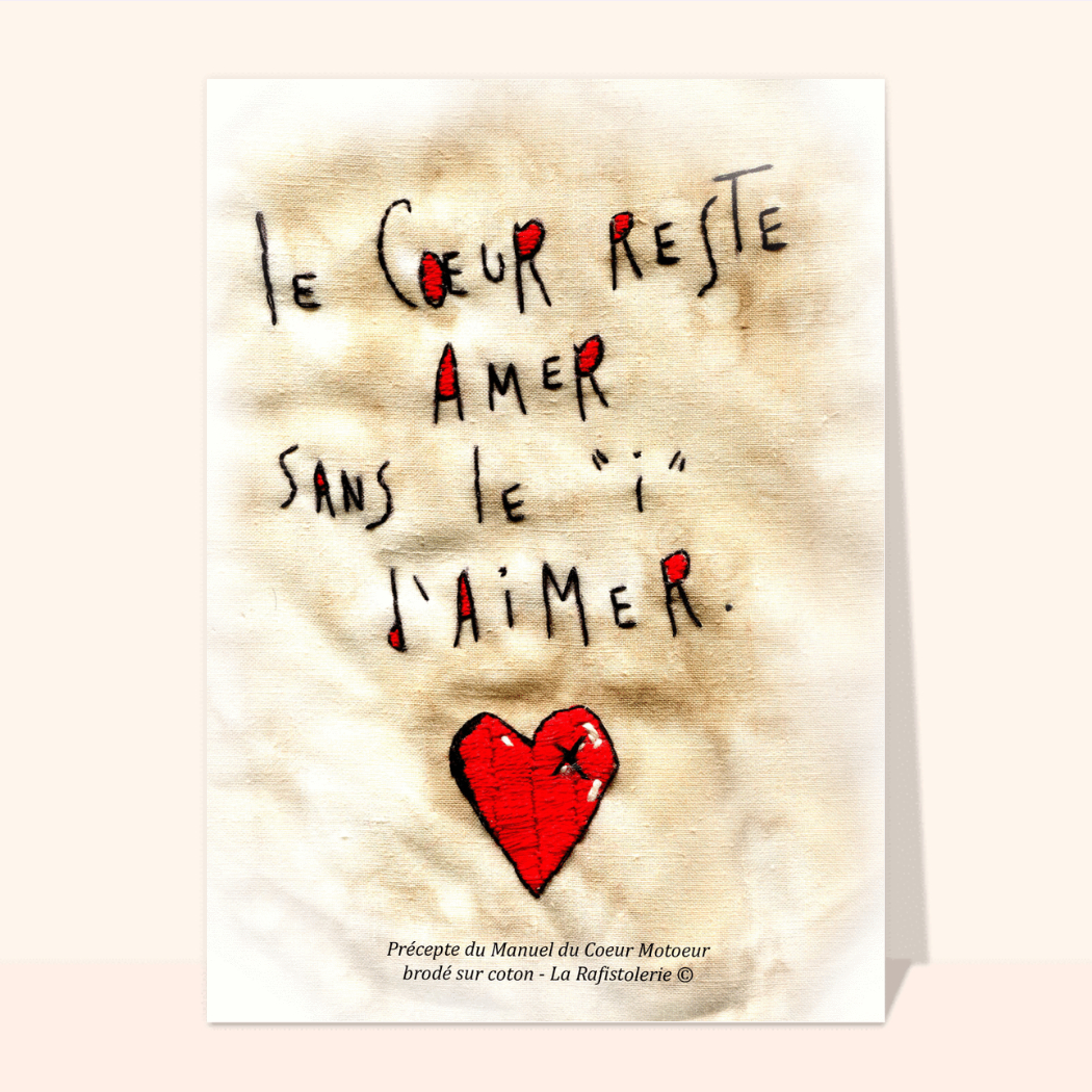 Le cœur s'illumine avec l'amour - Carte st valentin originale