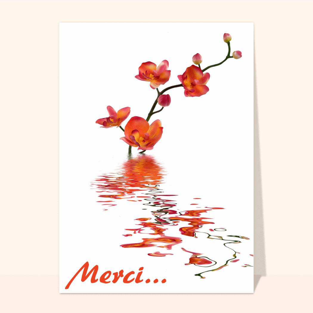 Fleurs orangées et remerciements profonds - envoi rapide