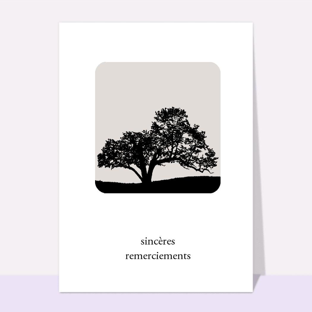 Arbre noir pour un remerciement apaisant - envoi rapide