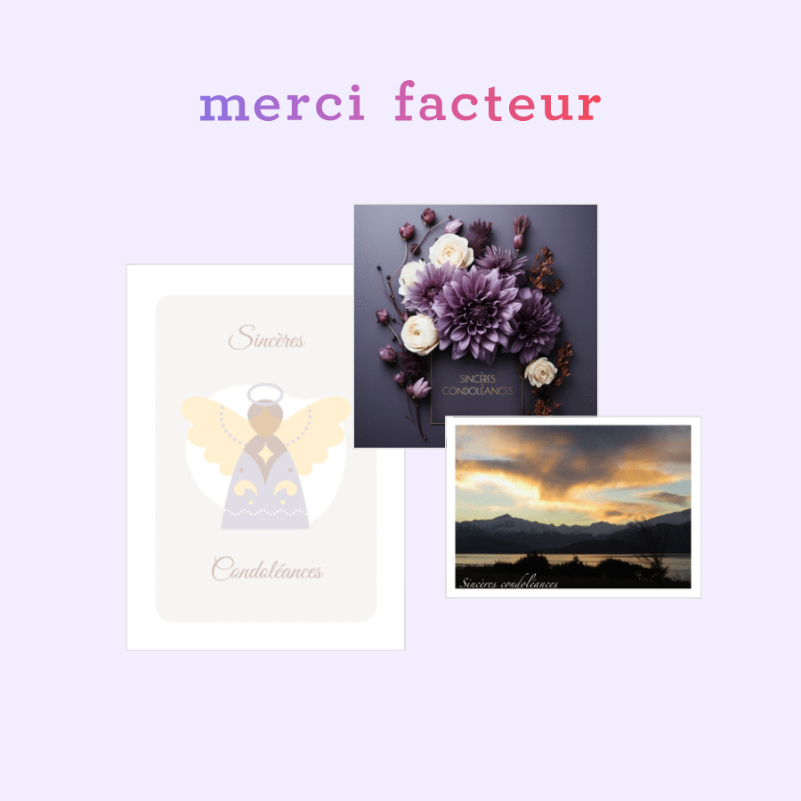 Carte décès et condoléances dès 1€ - Envoi rapide