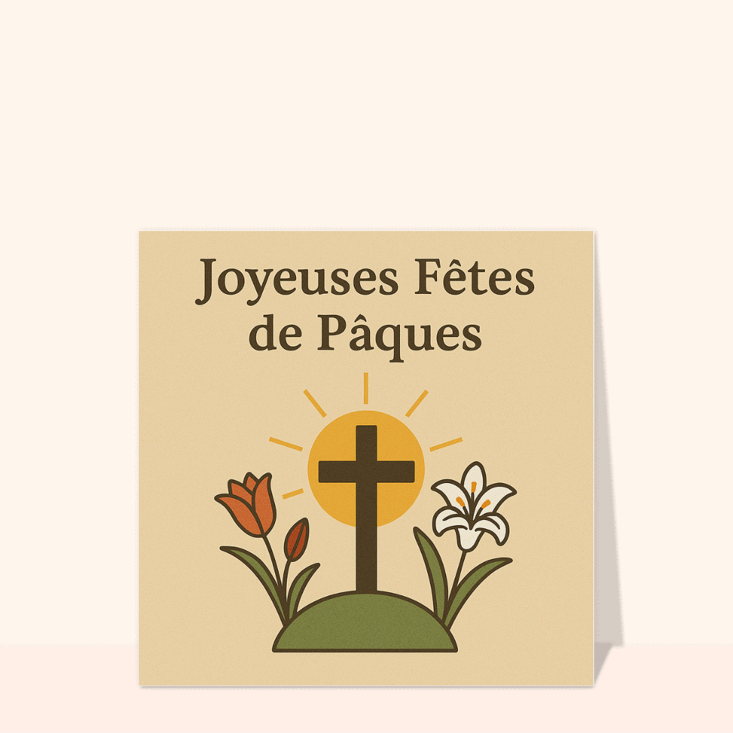 Fête pascale et renouveau sacré - Carte religieuse de pâques