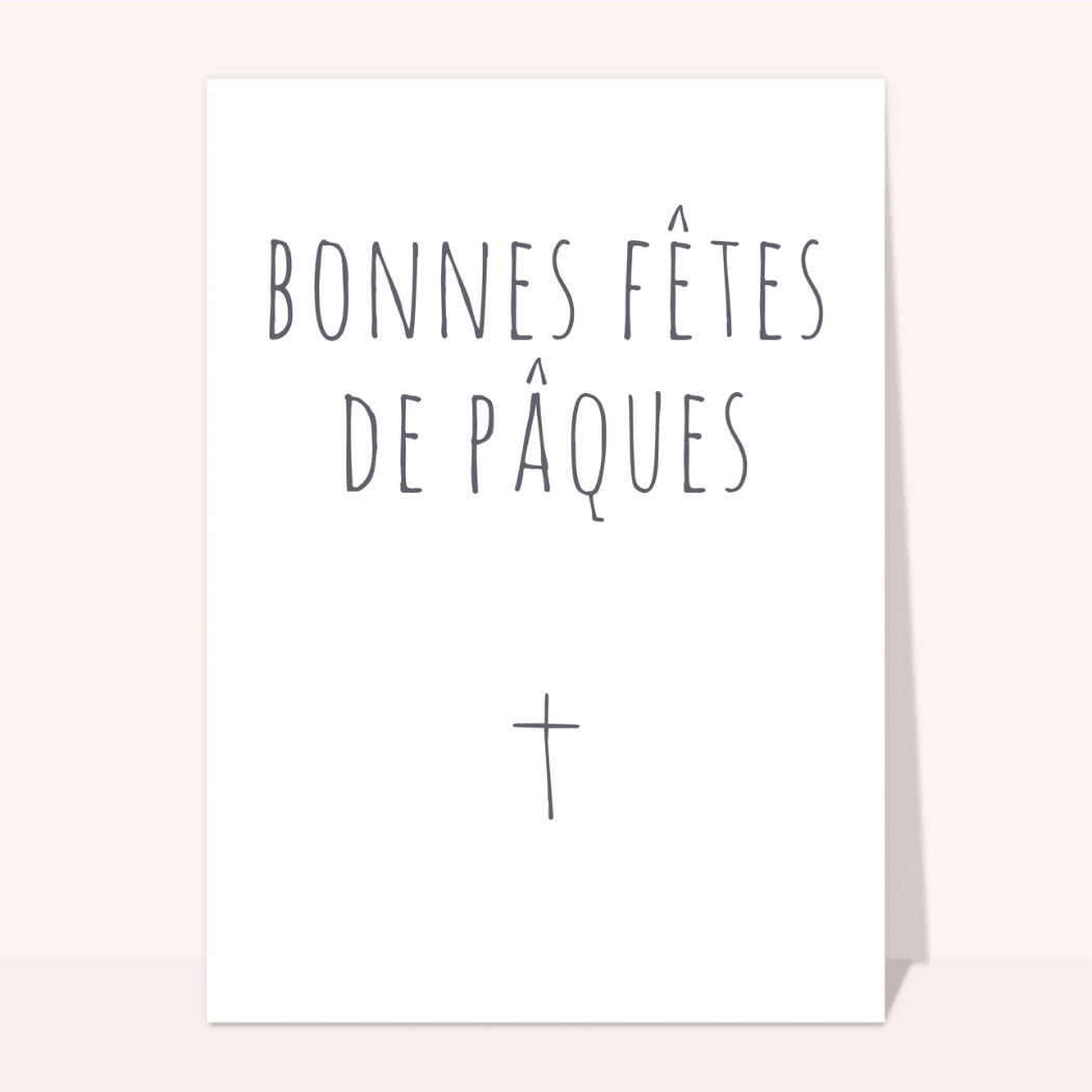 Message de Pâques empreint de foi - Carte religieuse de pâques