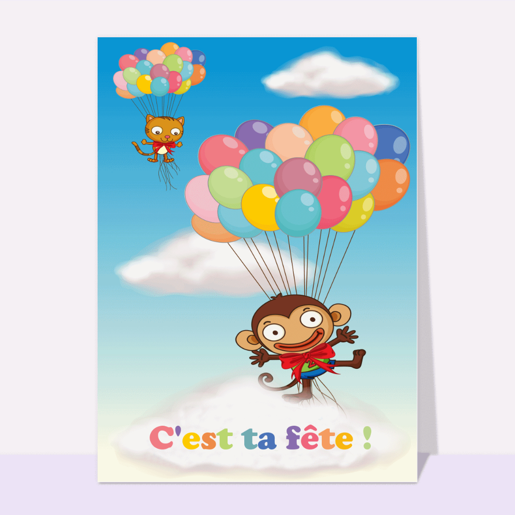 C'est ta fête avec des animaux volants - envoi rapide