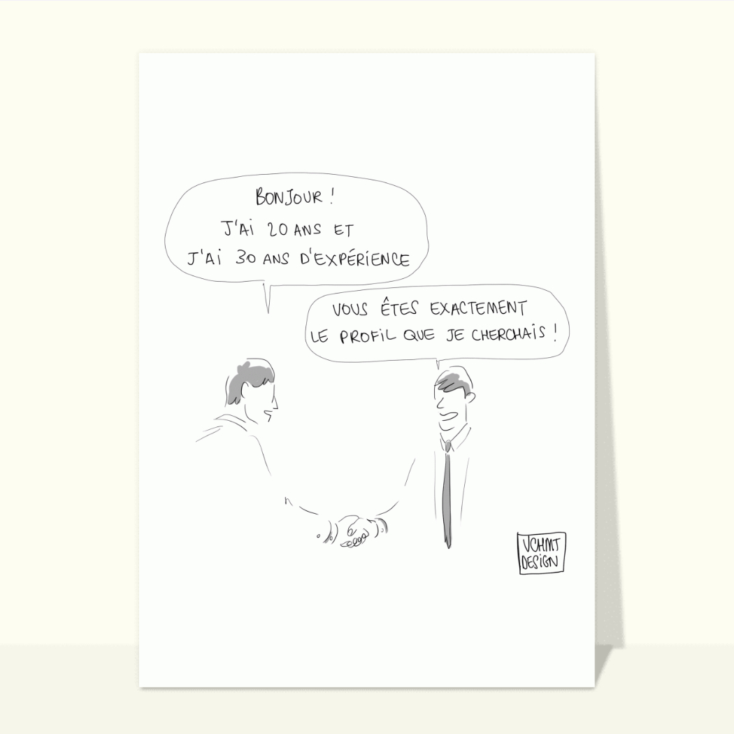 Un CV à l'humour bien aiguisé - Carte humour
