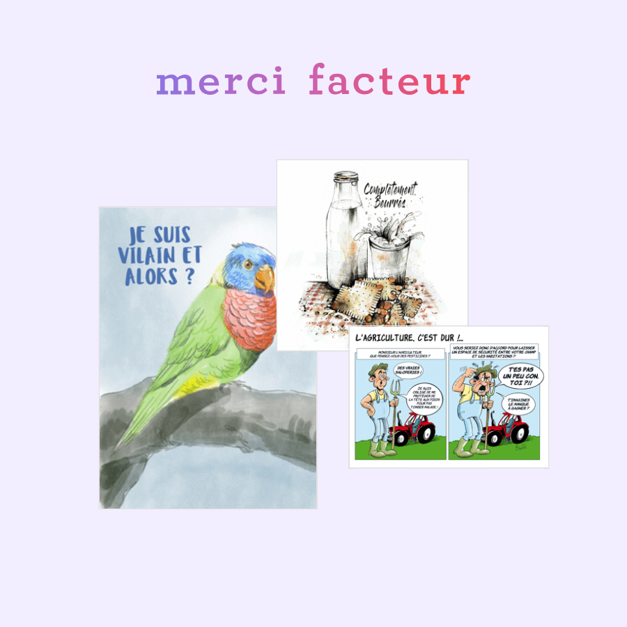 Carte humour dès 1€ - Envoi rapide - Impression qualité