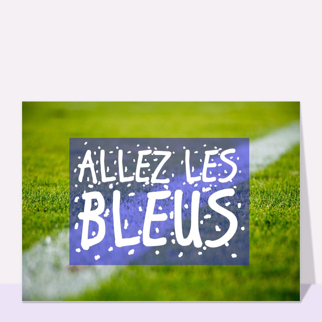 Allez les Bleus, ensemble pour la victoire - Carte de sport