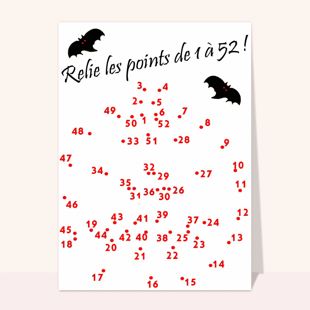 Relie les points pour un Halloween amusant - envoi rapide