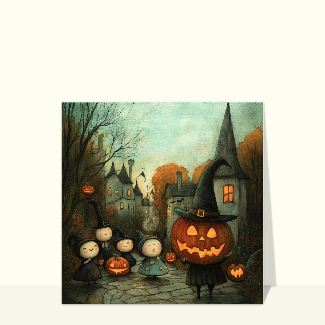 Invitez à Halloween avec des citrouilles joyeuses - envoi rapide