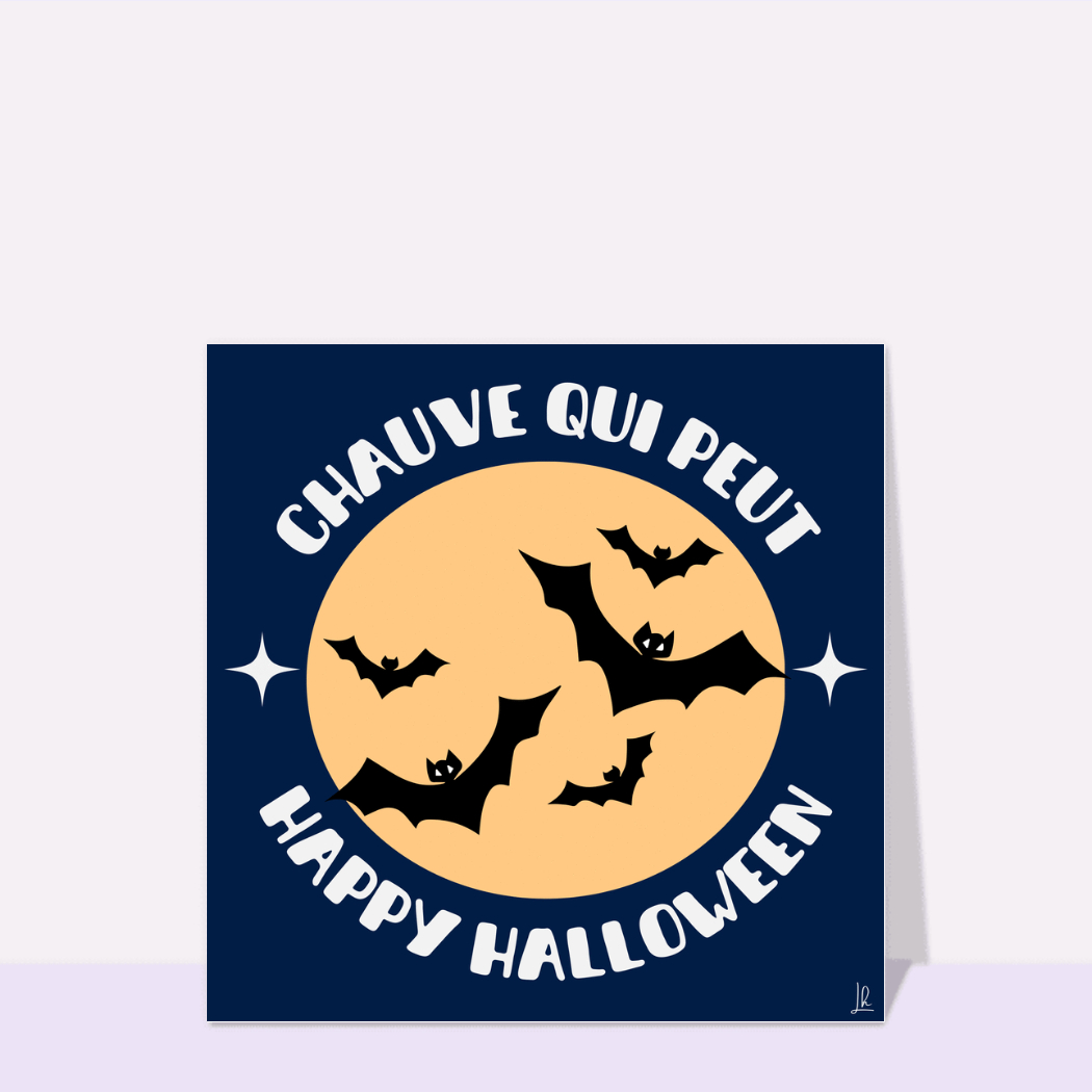 Chauve-souris joyeuses pour Halloween - Carte halloween