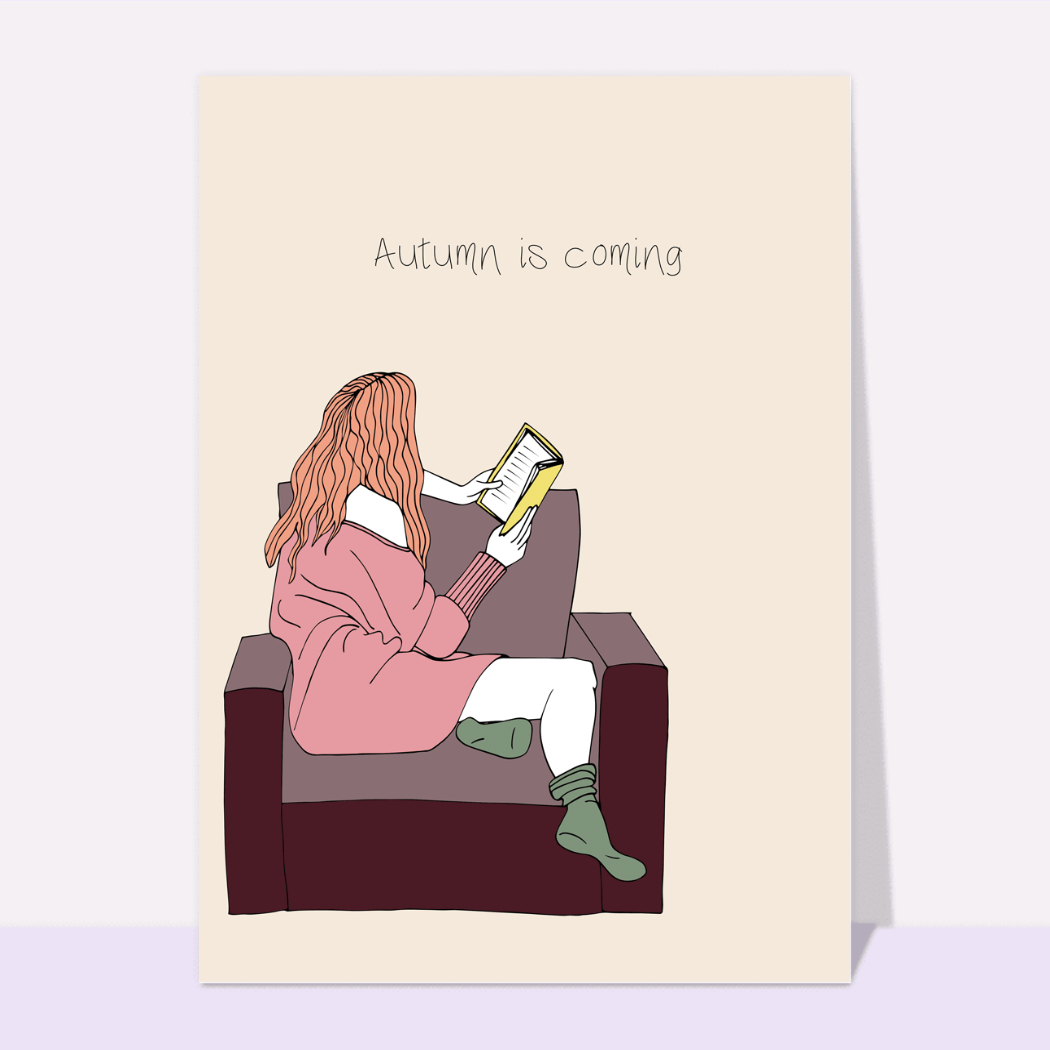 Cocon douillet pour un automne rêvé - Carte d'octobre