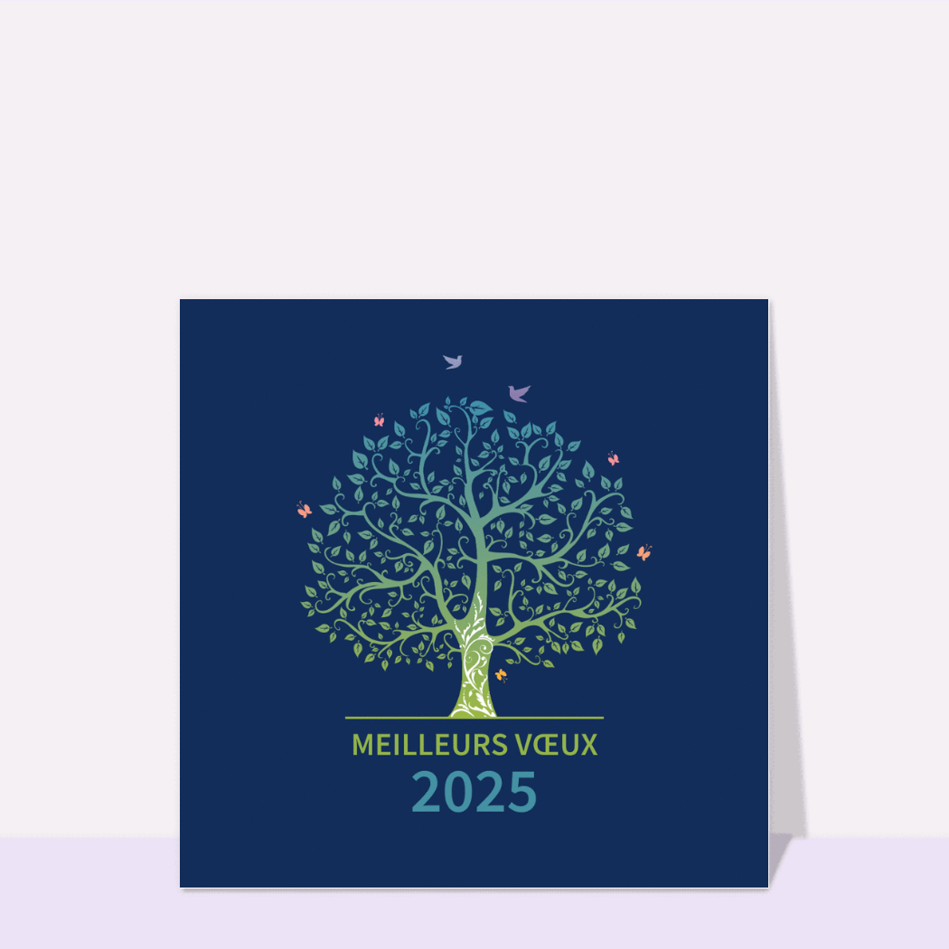 Arbre de vie et voeux florissants 2026 - envoi rapide