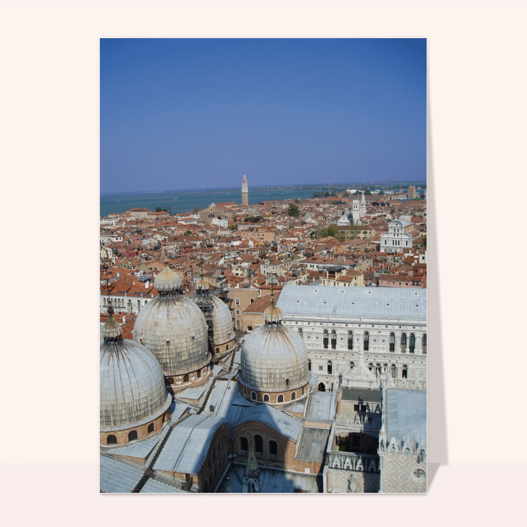 Coup d'œil sur les toits de Venise - Carte postale italie