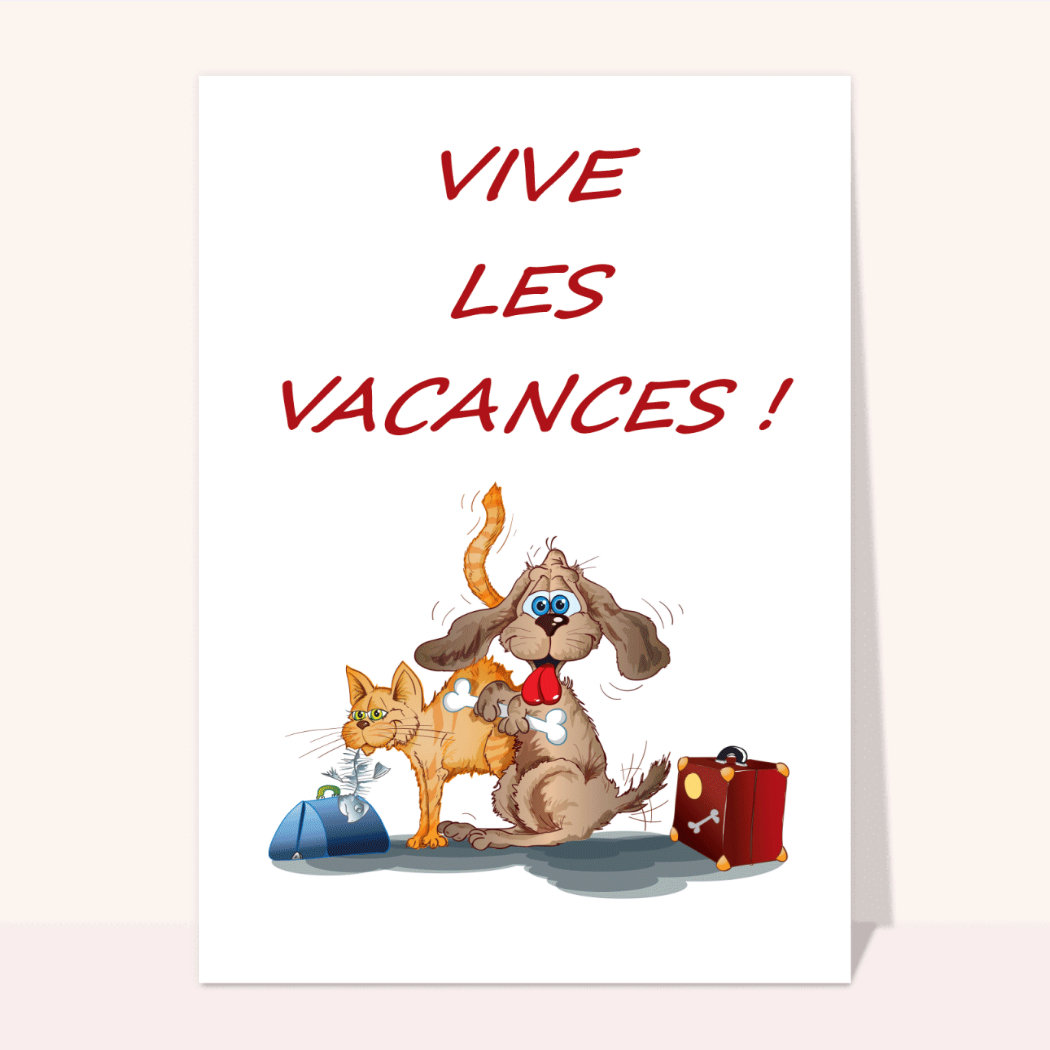 Compagnons de voyage pour des vacances joyeuses - Carte de vacances