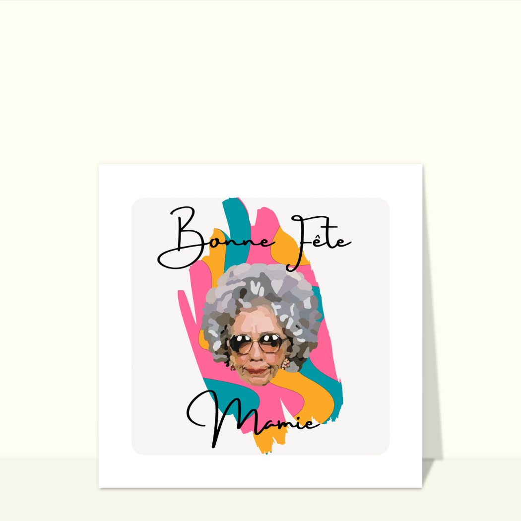Mamie, le style qui fait rire - Carte fête des grand-mères humour