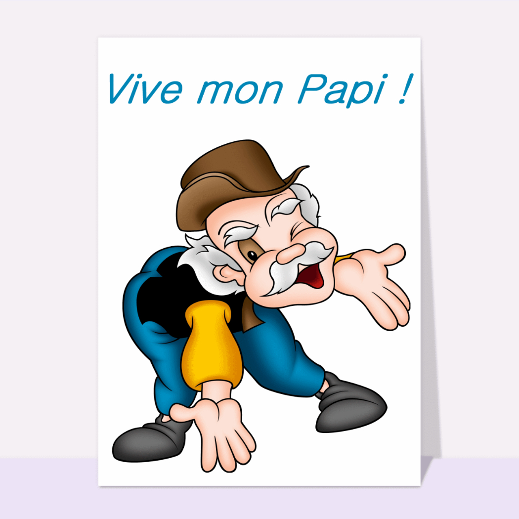 Papi souriant pour une fête inoubliable - envoi rapide