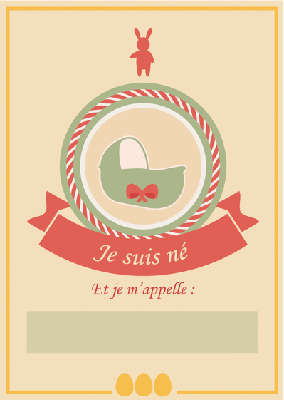 Carte Je Suis Né Et Je M'appelle : Envoyer une Carte Faire-part ...